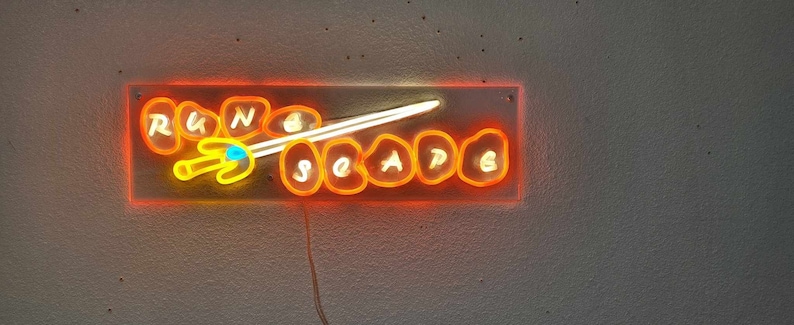 RUNESCAPE OSRS Logo LED Neon Sign, Kids Room Decor, Wall Hangings ...