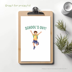 Last Day of School - Clipart Set - Watercolor Illustrations - PNG ...