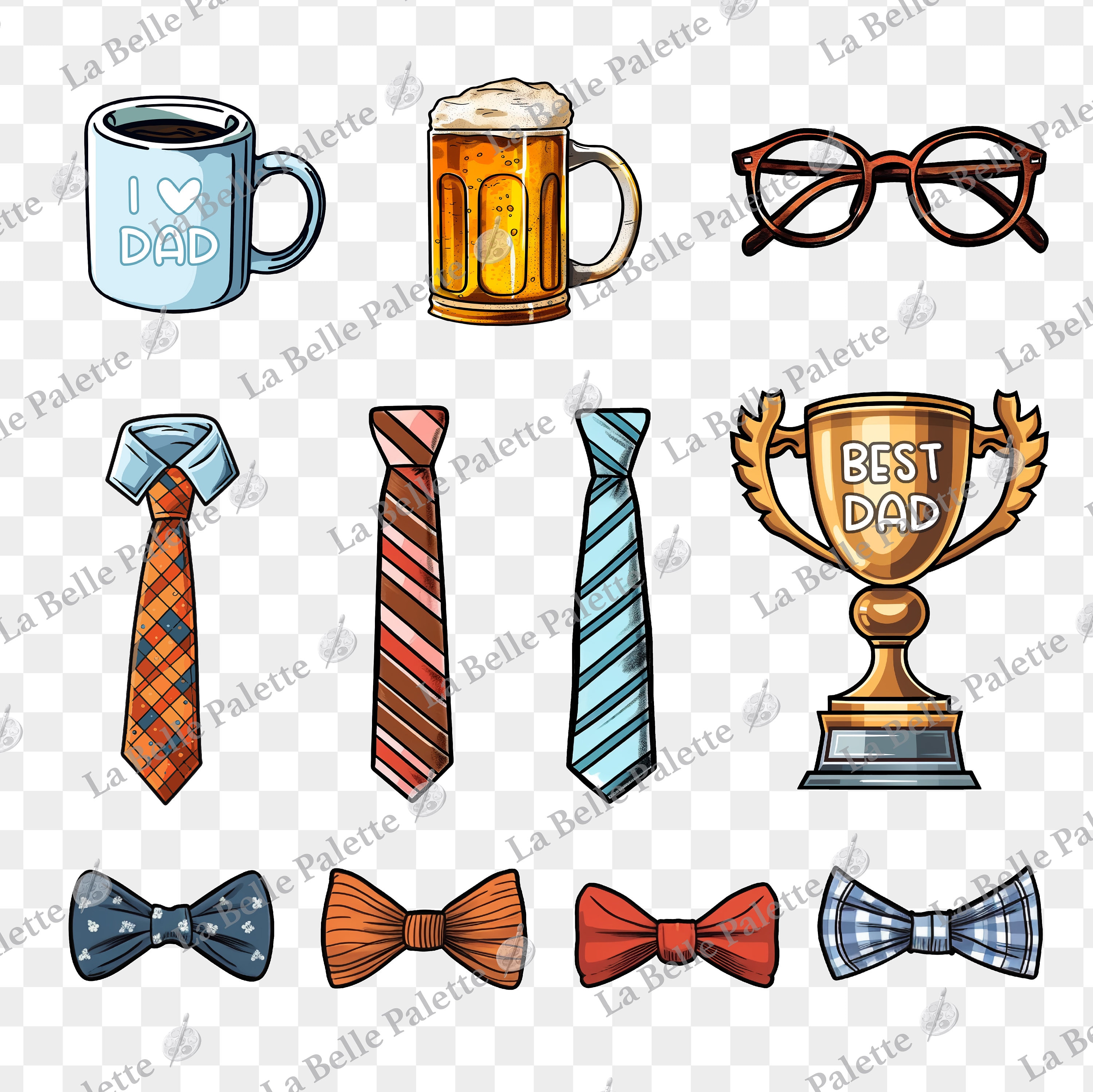 Father's Day Clipart - PNG - Mustache - Barbecue - Dad - #1 - Daddy ...