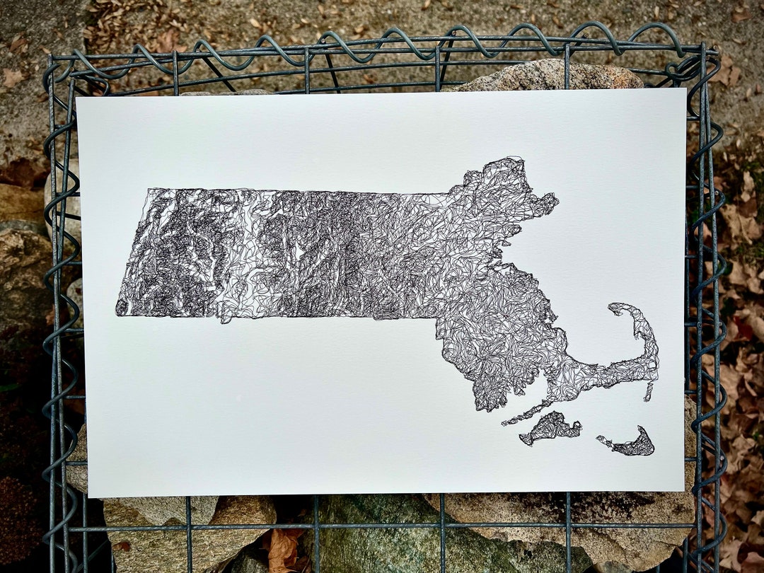 Your State Portrait — Pen Plotter Art, Abstract Art, Contemporary Art ...