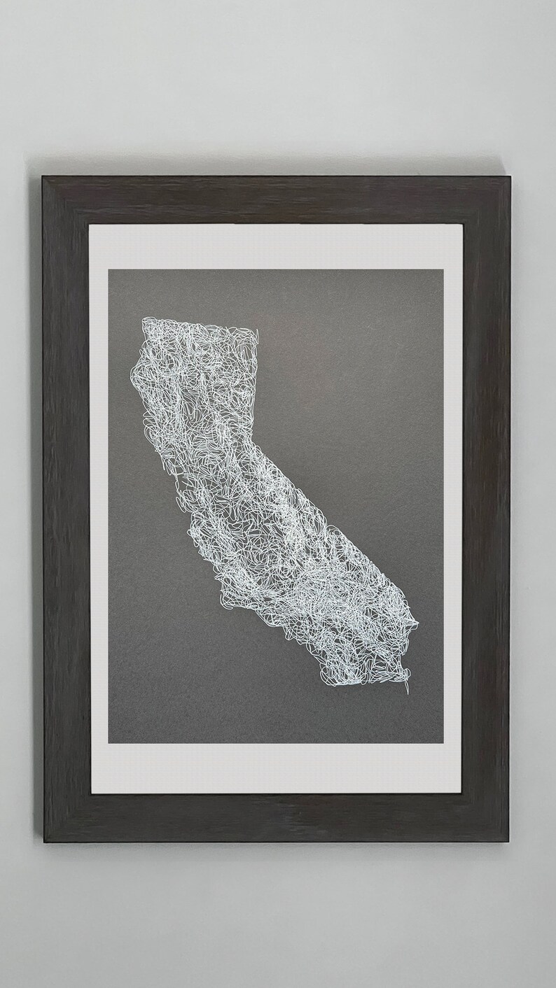 Your State Portrait — Pen Plotter Art, Abstract Art, Contemporary Art ...