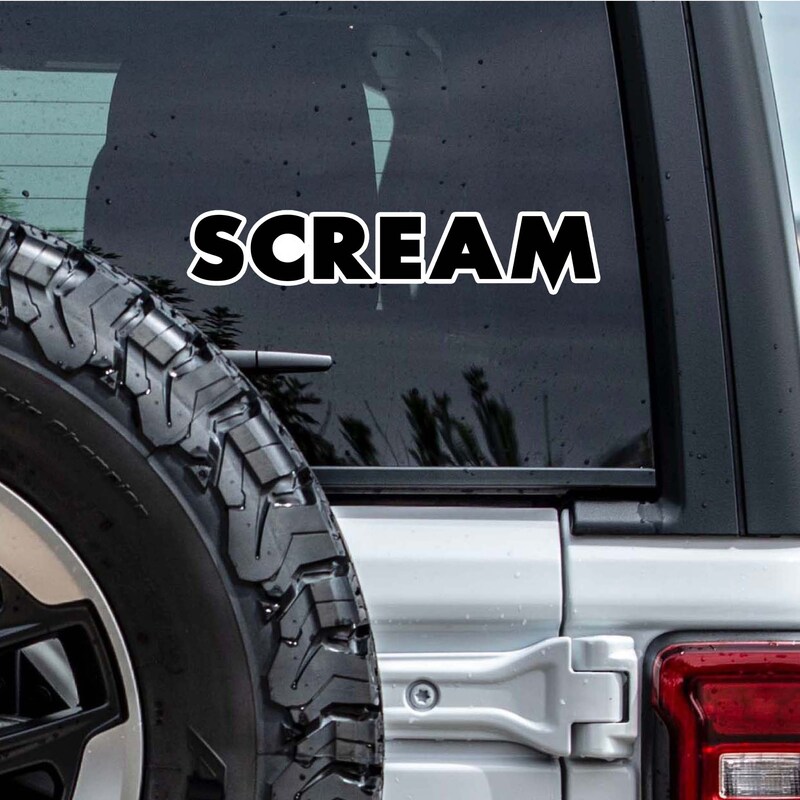 Scary Window Decal - Etsy