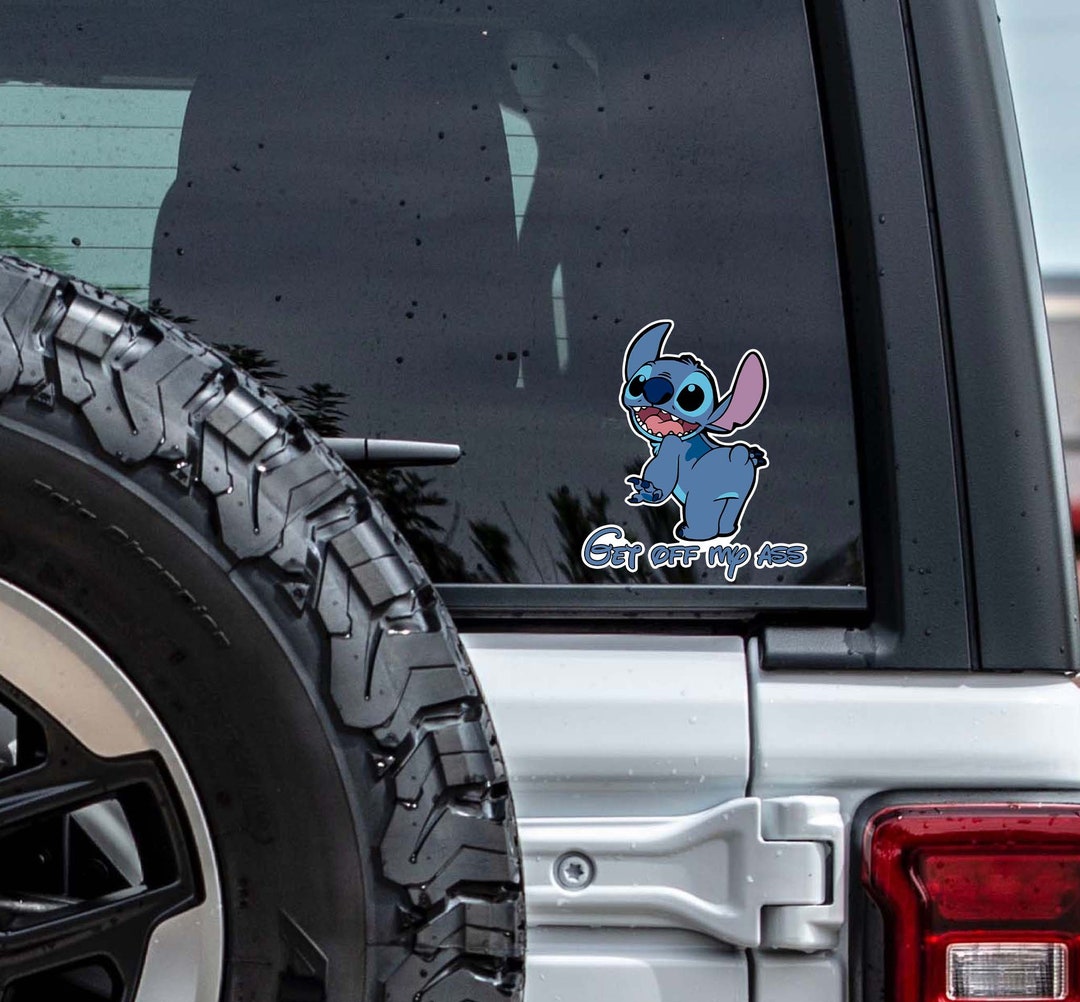 Get off My A Stitch Vinyl Sticker Great Car Windows/bumpers Laptop High ...