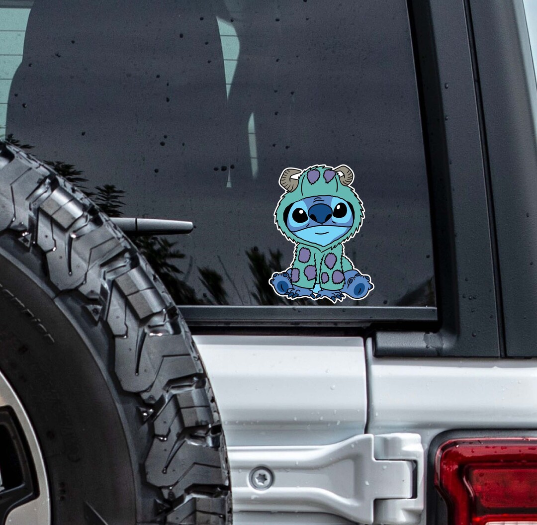 Stitch as Sulley Vinyl Sticker Great Car Windows/bumpers Laptop High ...