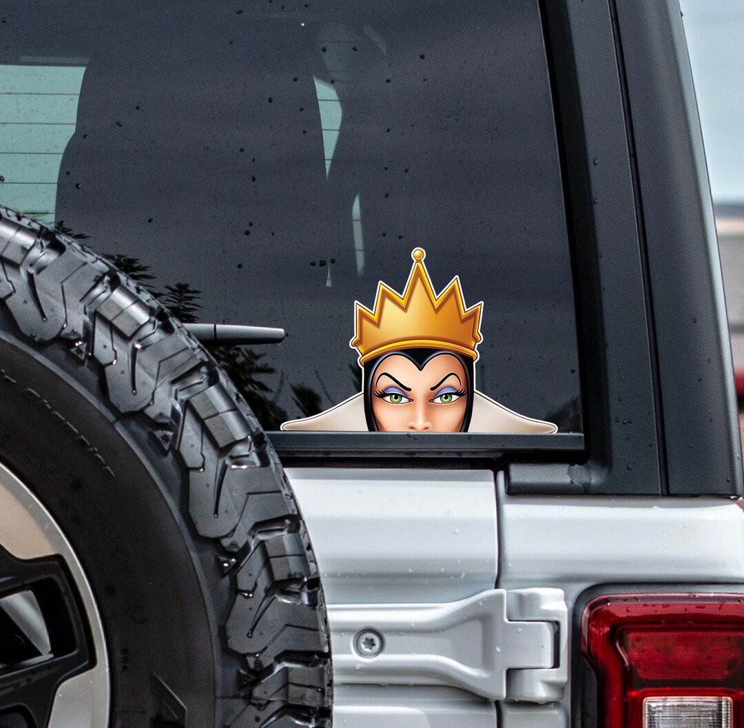 Evil Queen Peeker Vinyl Sticker Great for Parties, Car Windows/bumpers ...