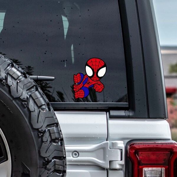 Spiderman Car Sticker - Etsy