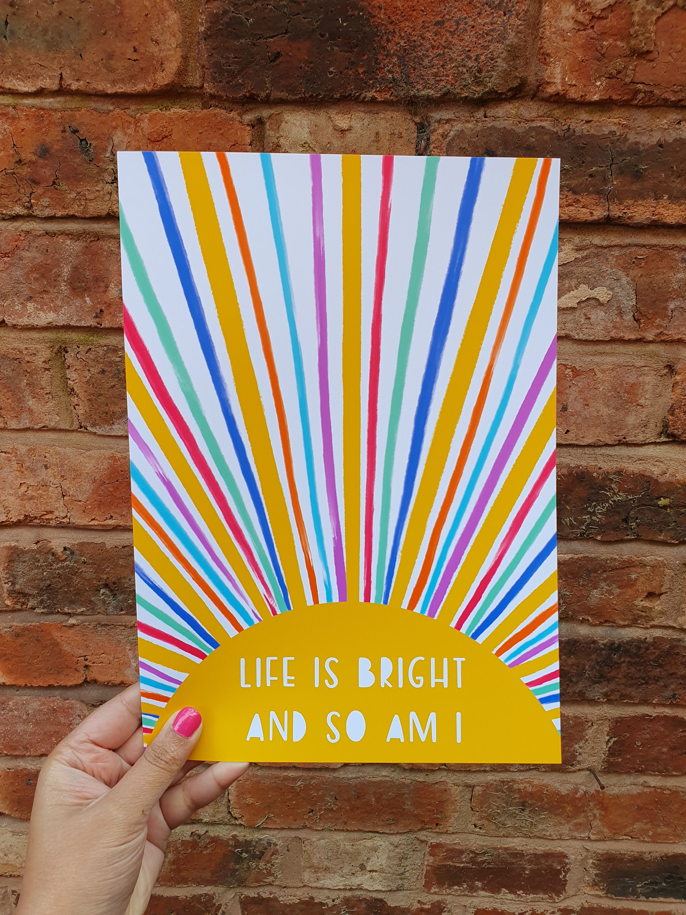 Positive Affirmation Poster for Kids, Life is Bright and so Are You ...
