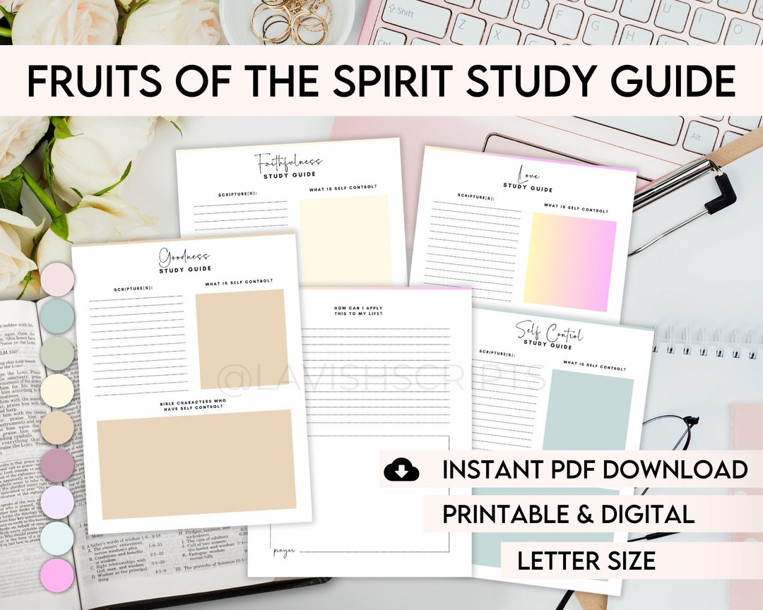 Fruit of the Spirit Bible Study Printable, Bible Study Guide, Galatians ...