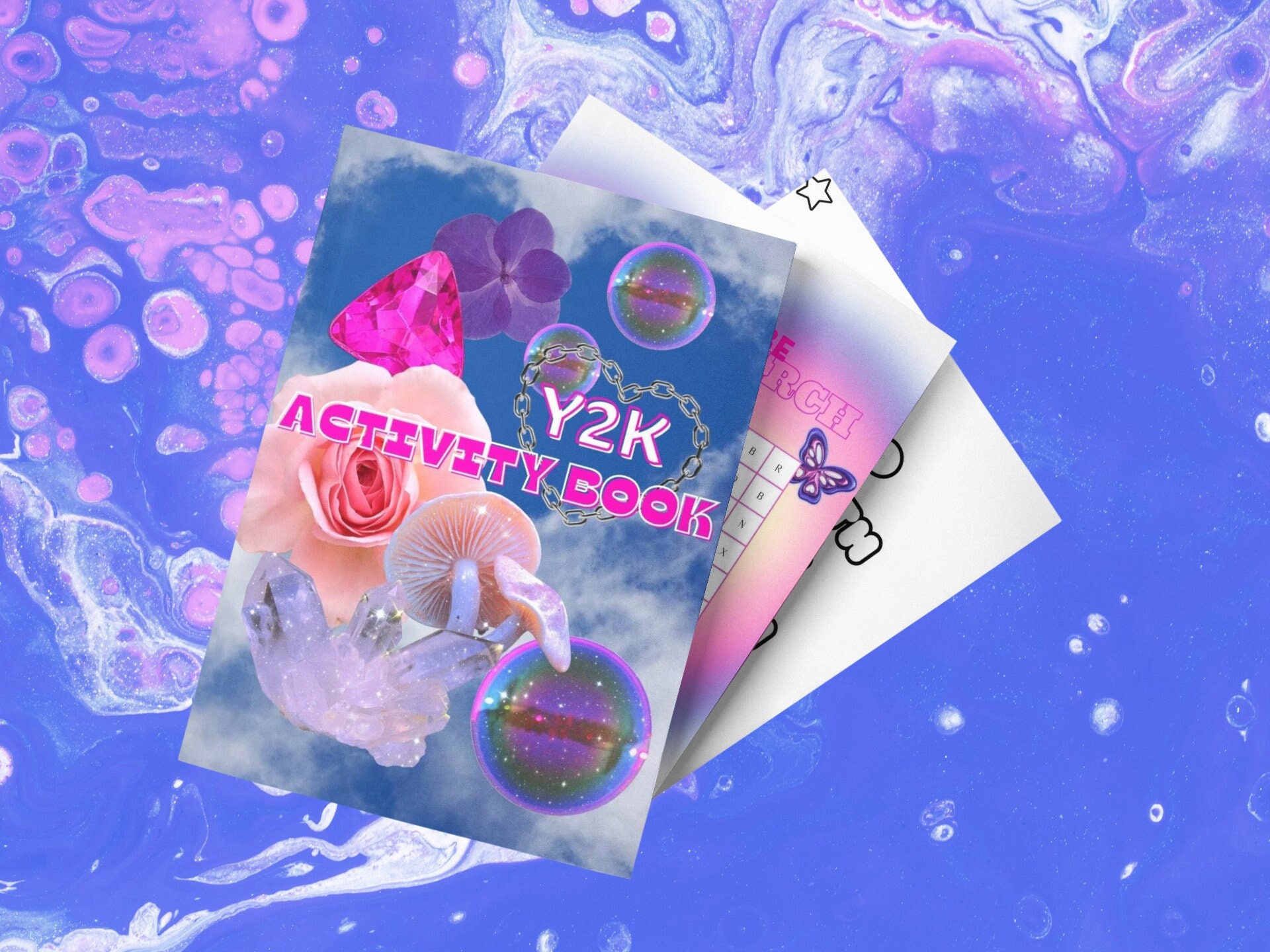 Printable Coloring Book Y2k Journal - Etsy