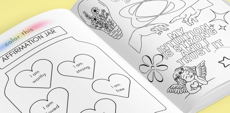 Affirmation Coloring Pages INSTANT DOWNLOAD Coloring Book - Etsy
