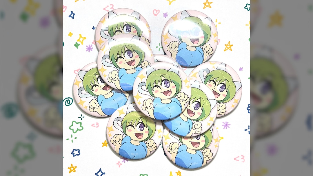 Raku Chan 2.25 X 2.25 Button/pin nyan Neko Sugar Girls - Etsy