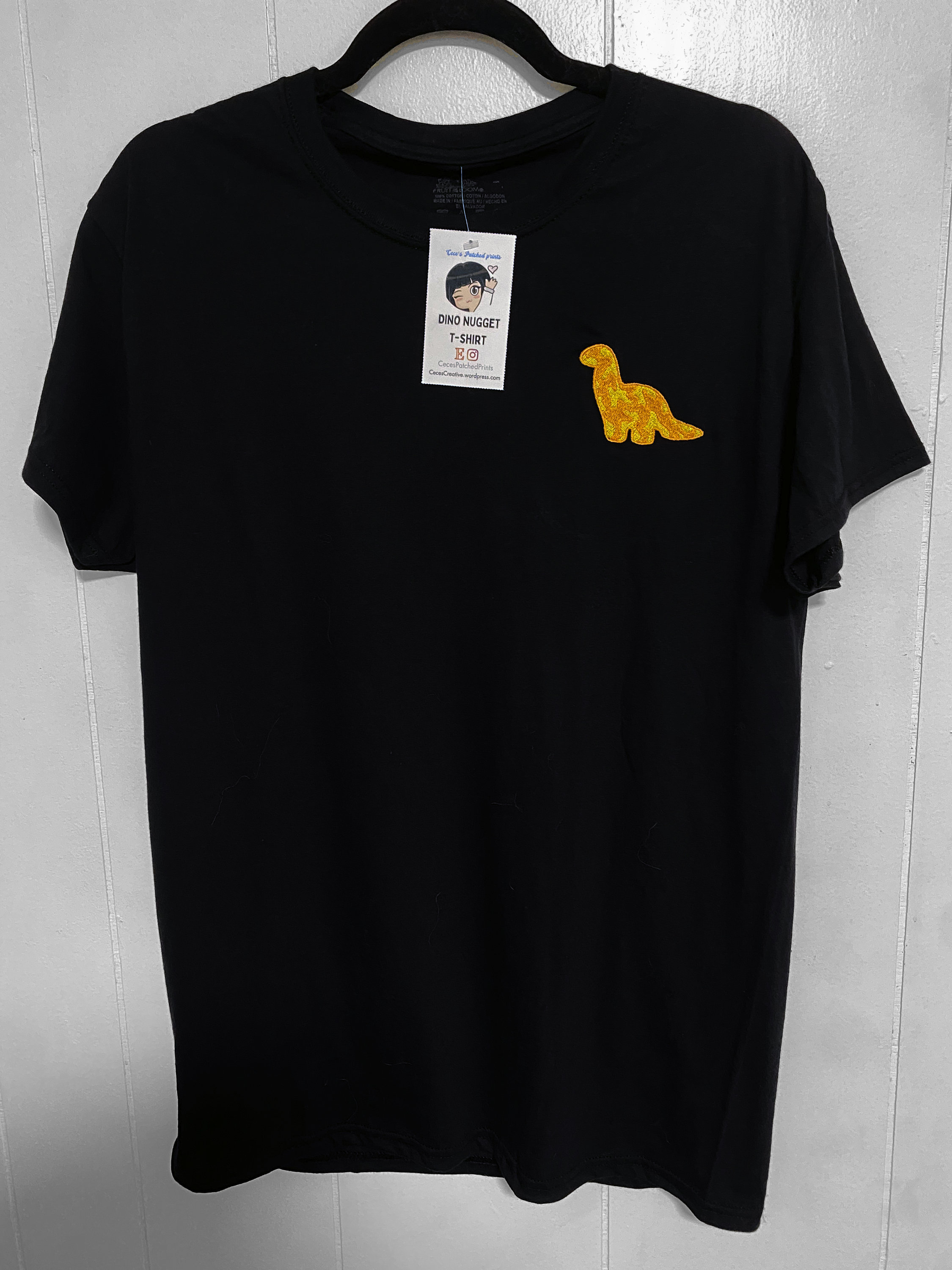 Dino Nugget T-shirt, Embroidered Dinosaur Nuggie Tee, Cute Nostalgic ...