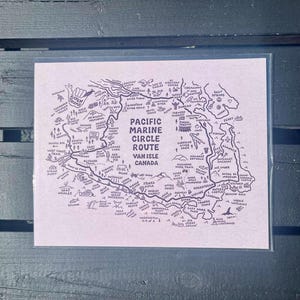 Pacific Marine Circle Route Map - Art Doodle/original Illustration PNW ...