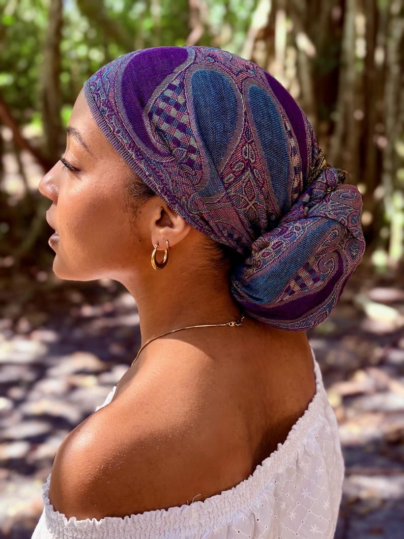 Large Paisley Head Wrap Turban - Etsy