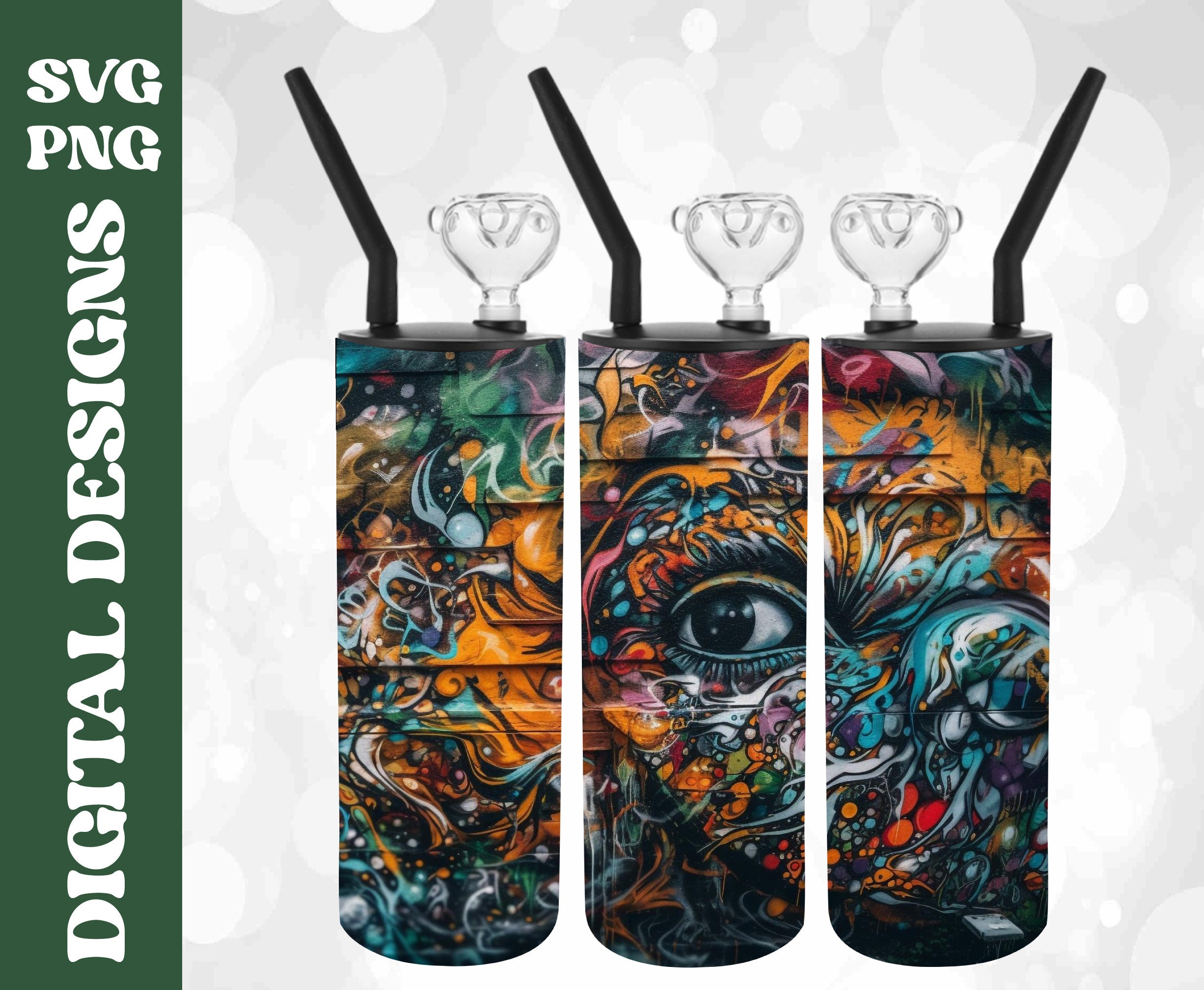 Trippy Graffiti PNG SVG, Trippy Sublimation Tumbler Design, Neon ...