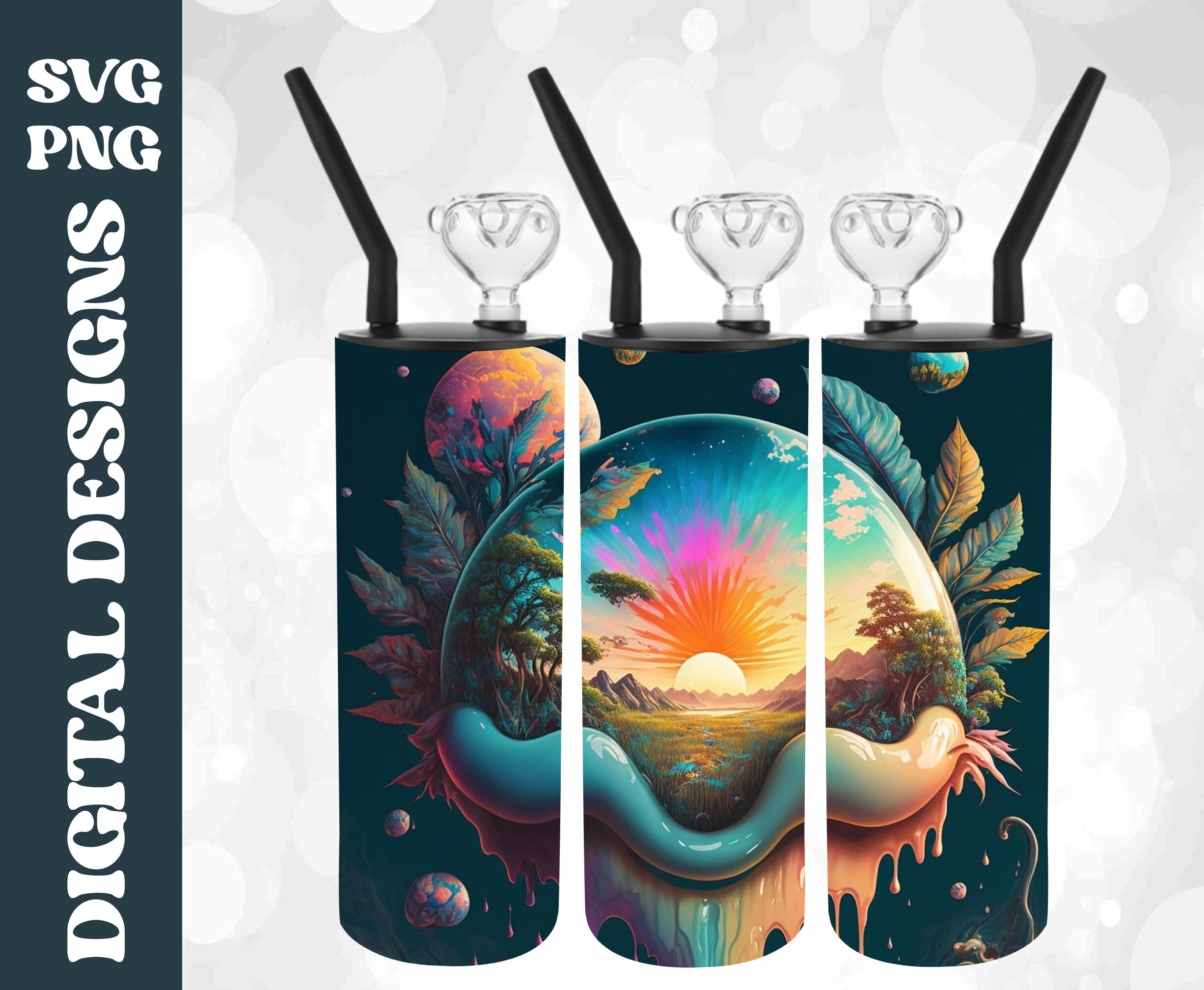 Dripping Earth PNG SVG, Sublimation, 20 Oz Skinny Tumbler, Digital ...