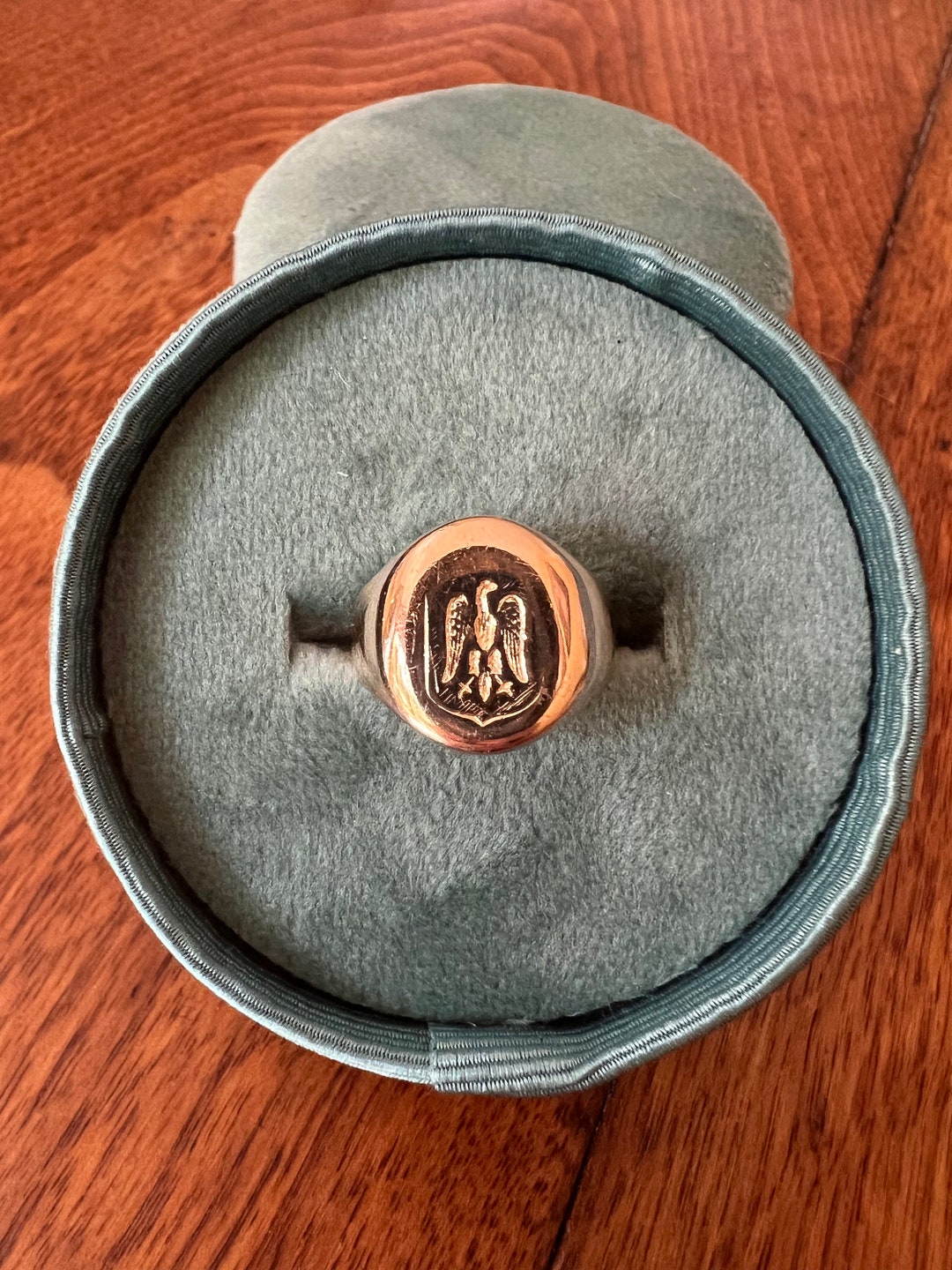 Antique Eagle Signet Ring Pinky Vintage Gold - Etsy