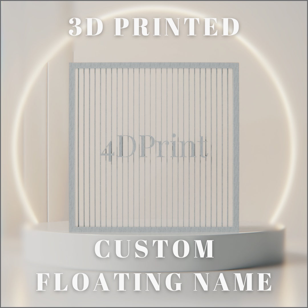 Floating Name, 3D Printed, Custom Name, Suspend Name, Gift for Couples ...
