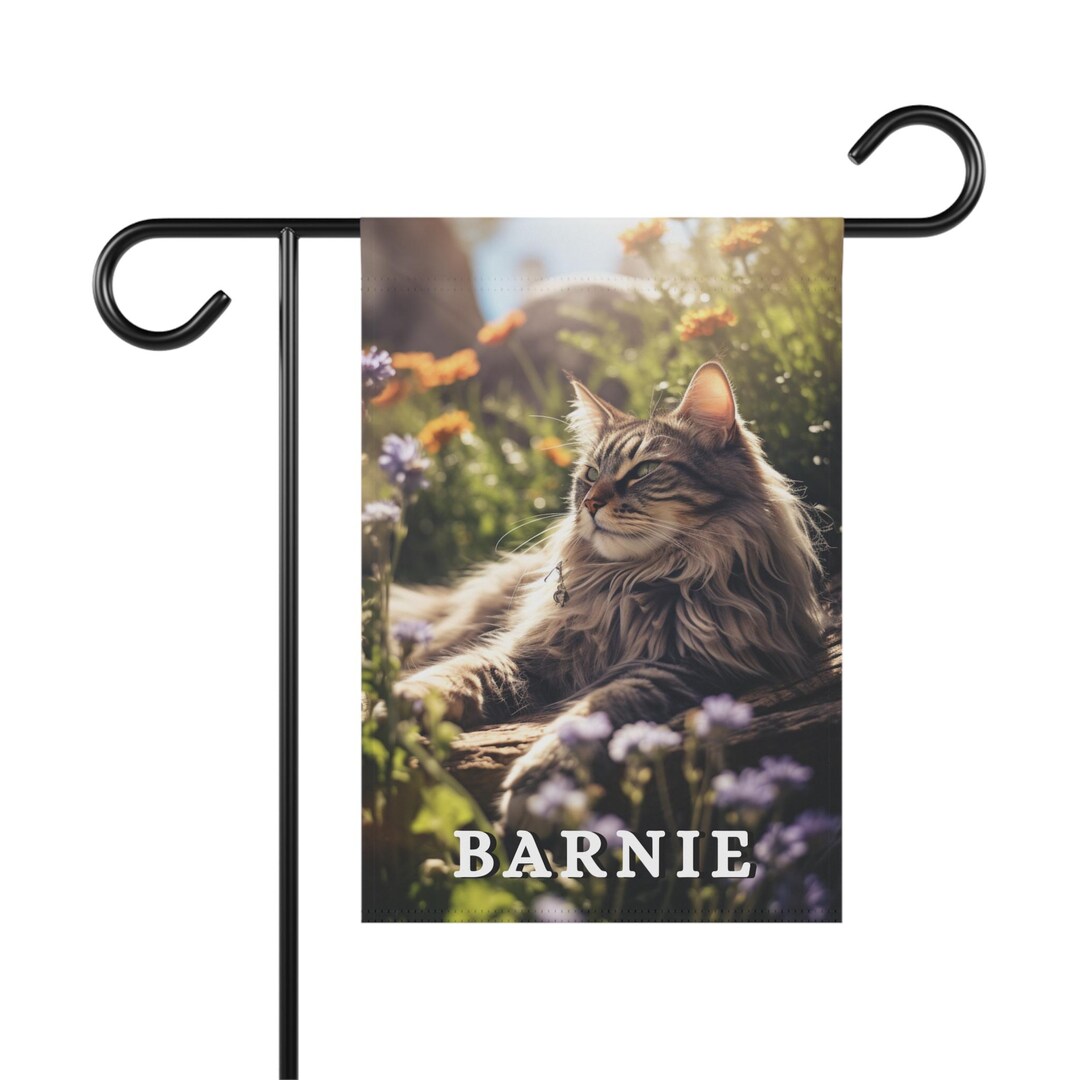 Personalized Cat Garden Flags, Modern Garden Flags, Custom Garden Flags ...