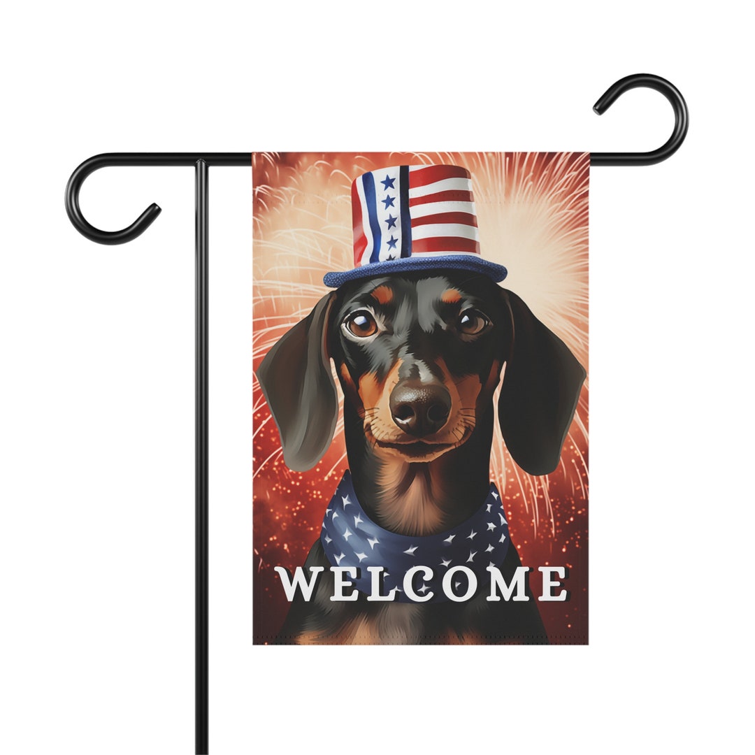 Personalized Dog Garden Flags Dachshund Garden Flag Modern - Etsy