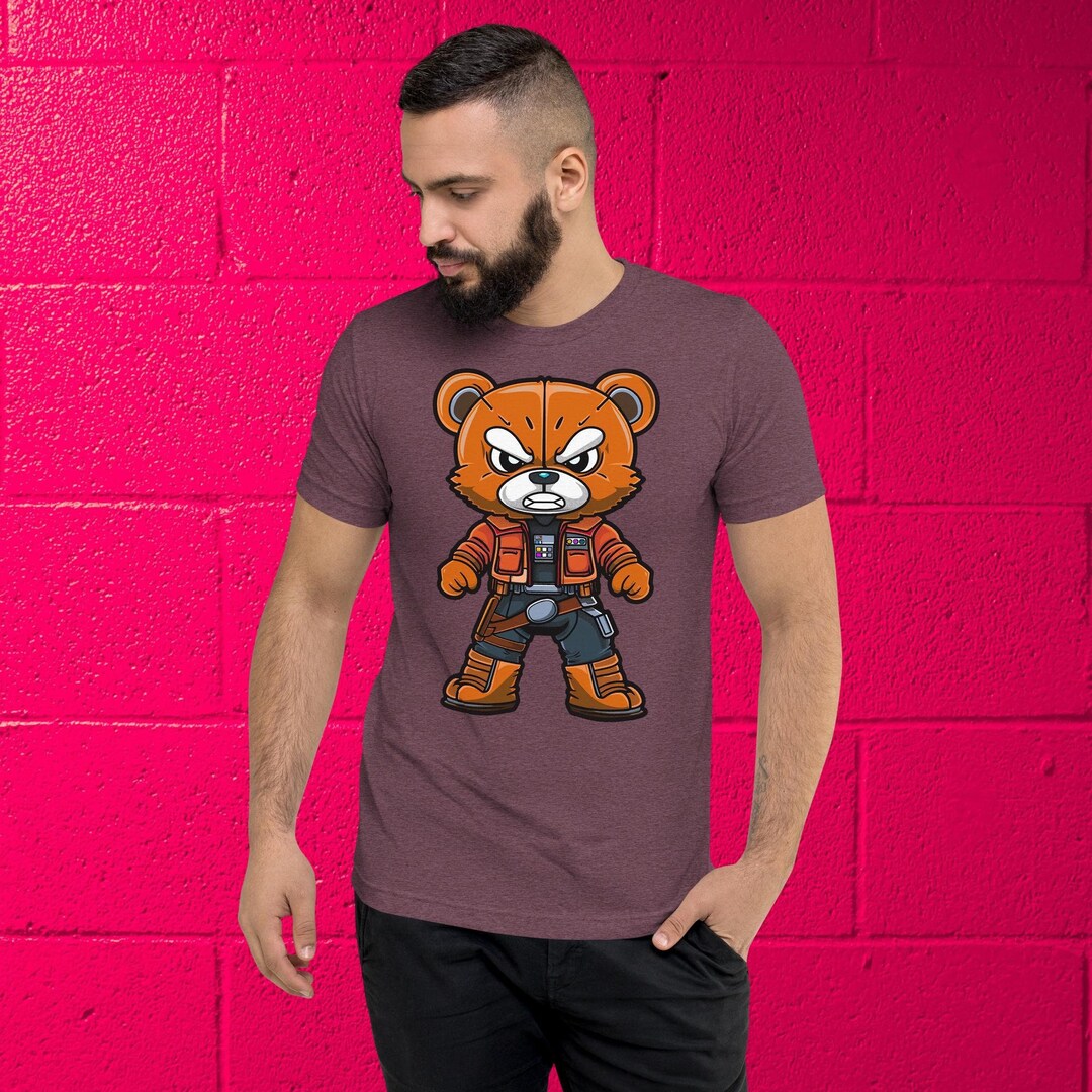 Rebel Pilot Teddy Bear Art Print Short Sleeve Unisex T-shirt inspired ...