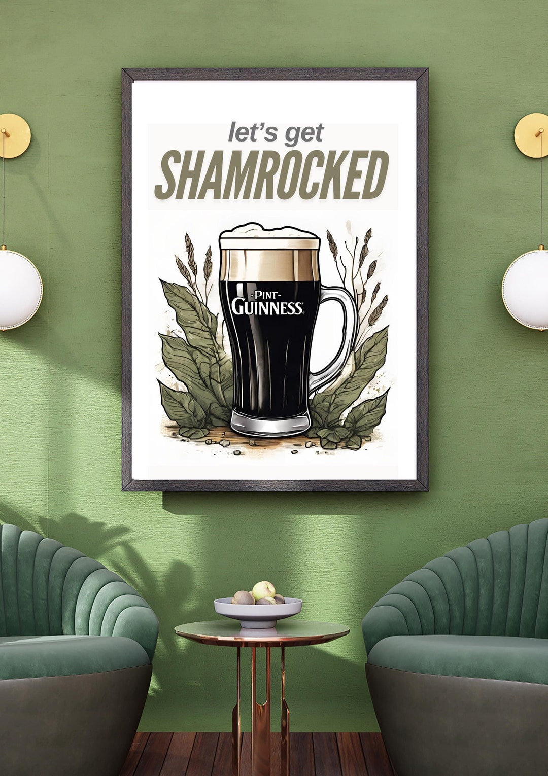 Guinness Poster/shamrock/pub Art/irish Prints/wall Prints/wall Art/beer ...