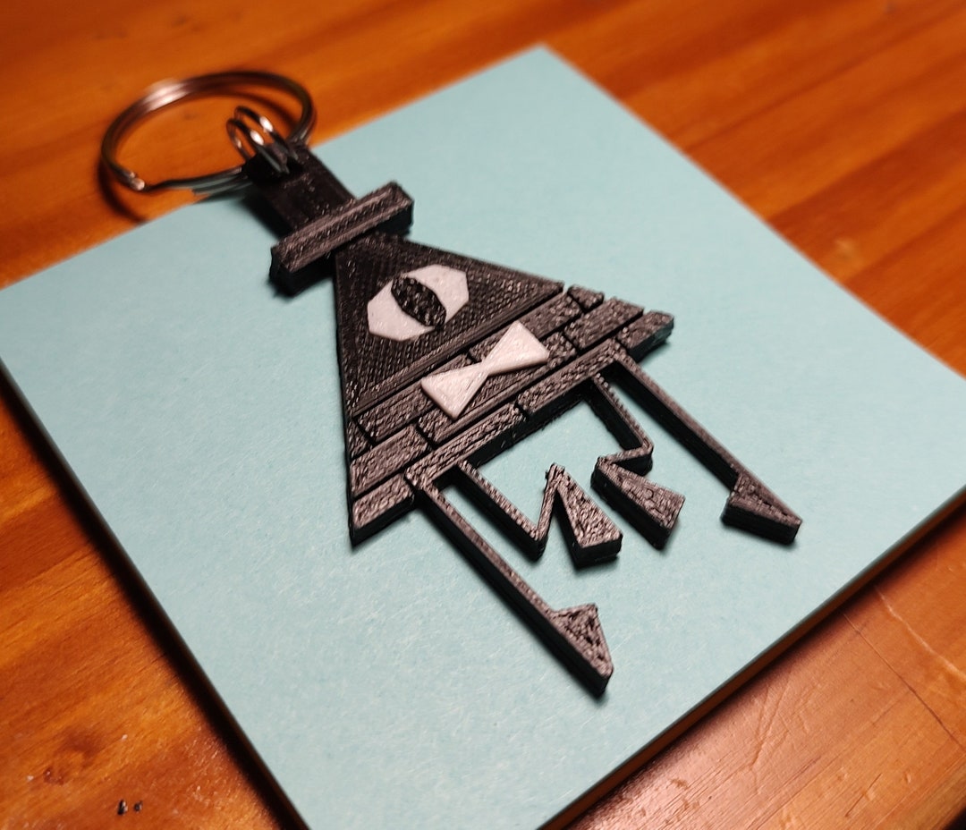 Bill Cipher Keychain - Gravity Falls Inspired - Etsy