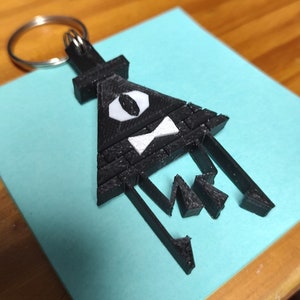Bill Cipher Keychain - Gravity Falls Inspired - Etsy