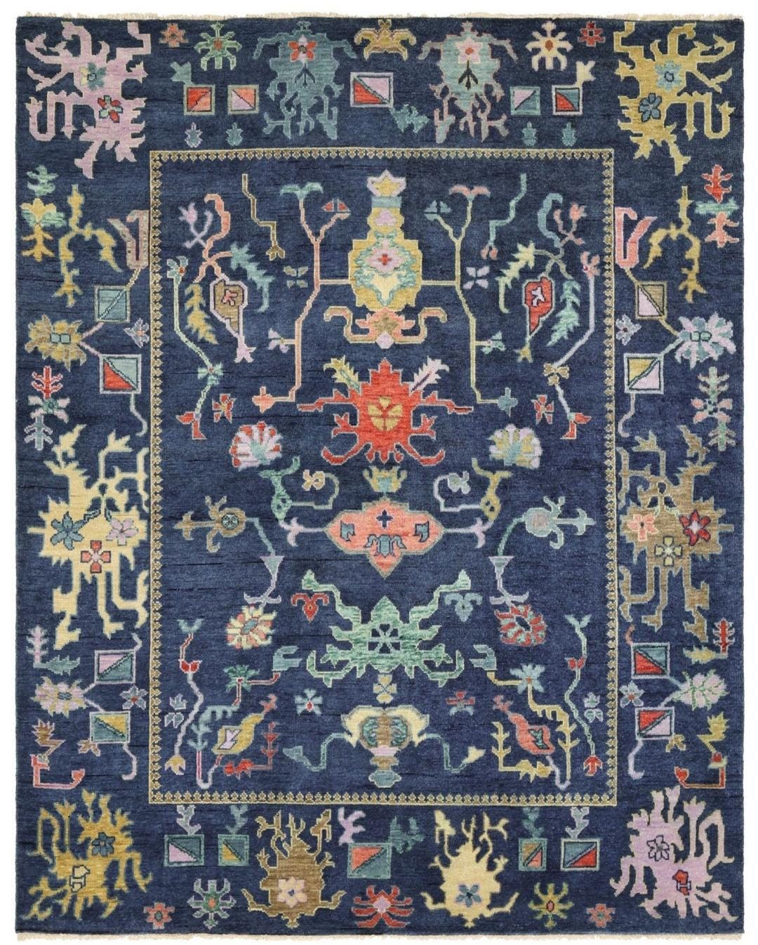 Oushak Wool Rug, 8x10 Ft, Hand Knotted Vintage-inspired Area Rug - Etsy