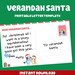 Bluey Christmas Printable Digital Postcard Letter to Verandah Santa - Etsy