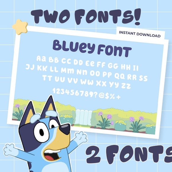 Bluey font - Etsy Portugal