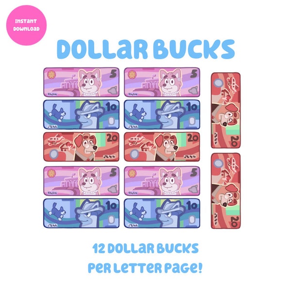 Bluey Dollarbucks - Etsy