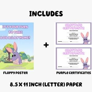 Bluey Party - Bob Bilby Download With Certificate Digital Download - Etsy