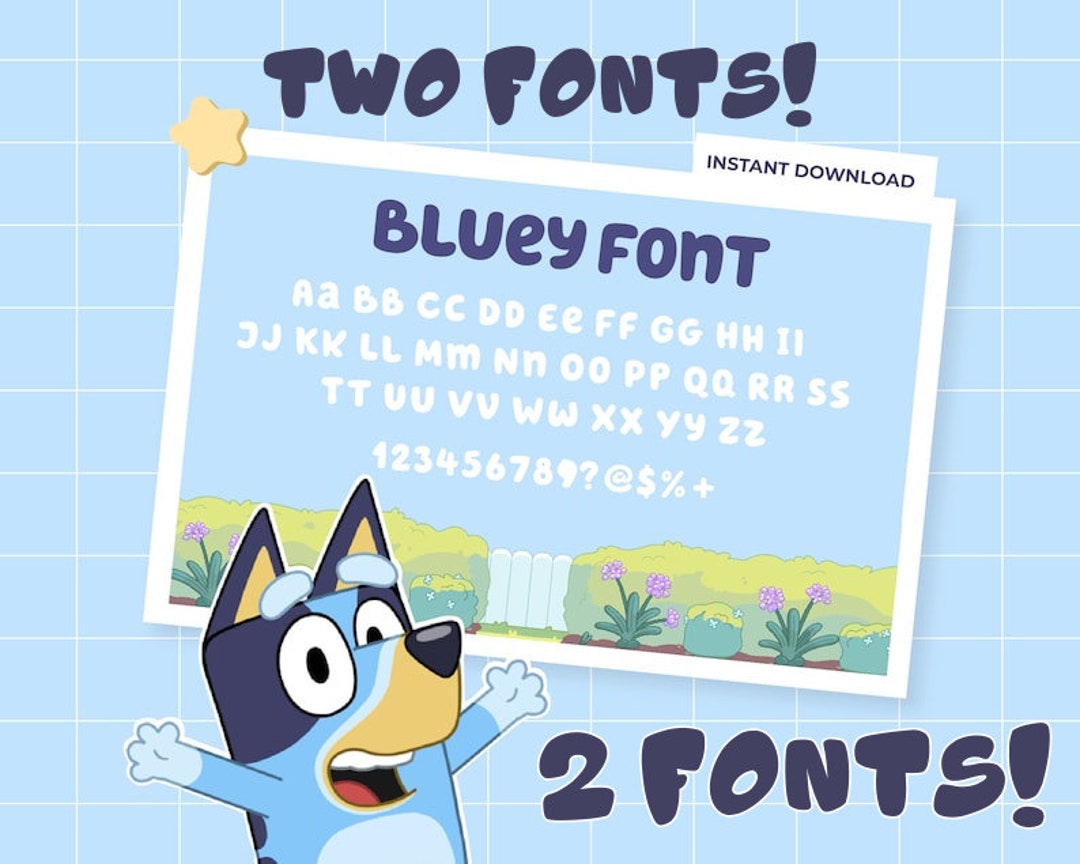 Bluey Two Fonts - Etsy Canada