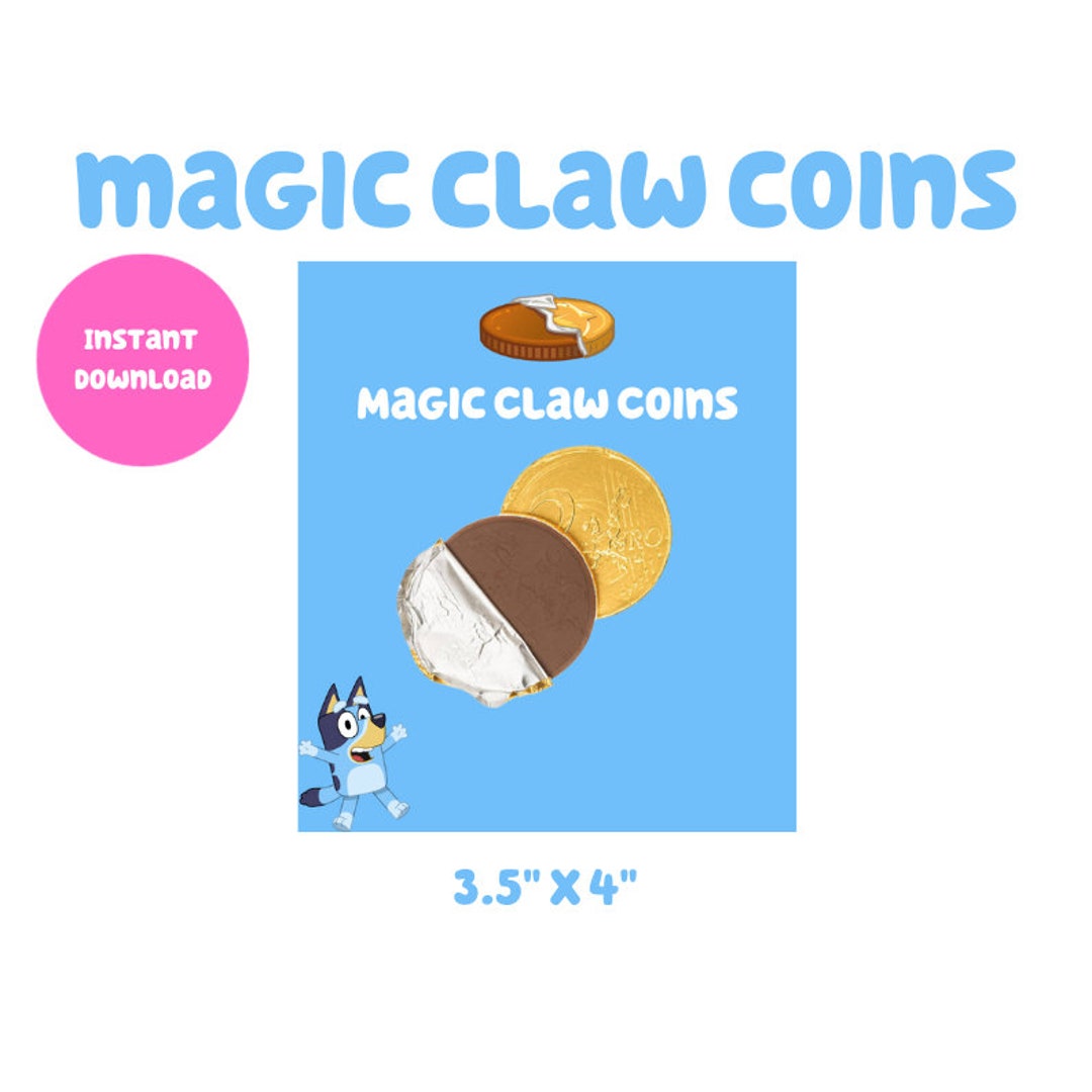 Bluey Party Favors Magic Claw Coins Digital Download - Etsy UK