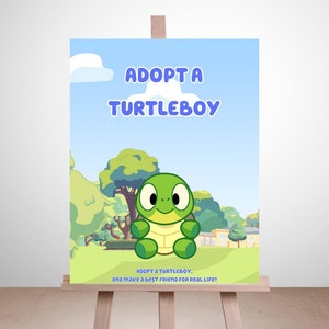 Bluey Party - Adopt a Turtleboy Download With Certificate Digital ...