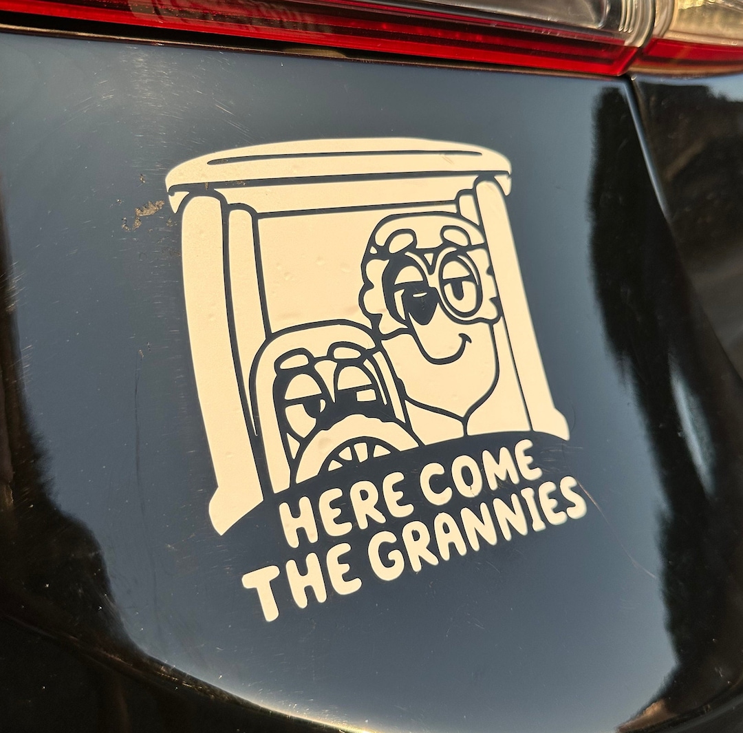 Bluey Grannies Decal Car Sticker - Etsy
