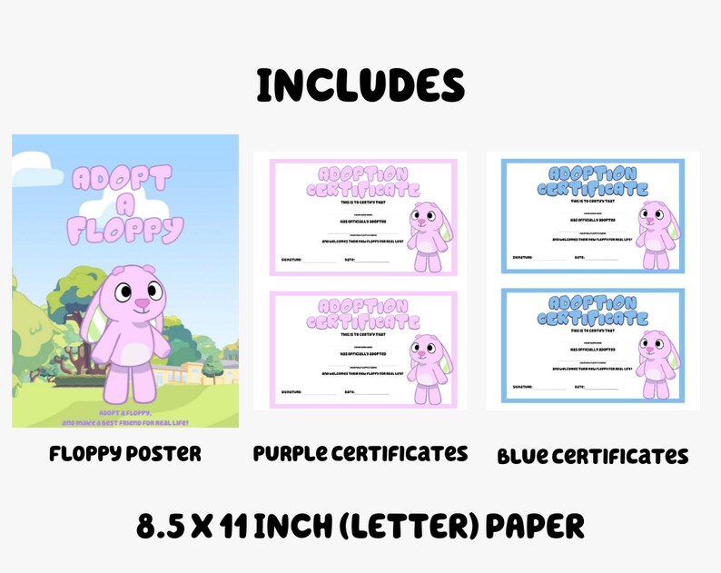 Bluey Party Adopt A Floppy Digital Download With 2 - Etsy Australia