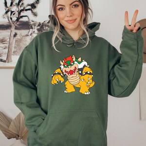 Bowser Sweatshirt, Super Mario Hoodie, Birthday Gift, Super Mario ...