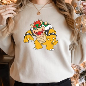 Bowser Sweatshirt, Super Mario Hoodie, Birthday Gift, Super Mario ...