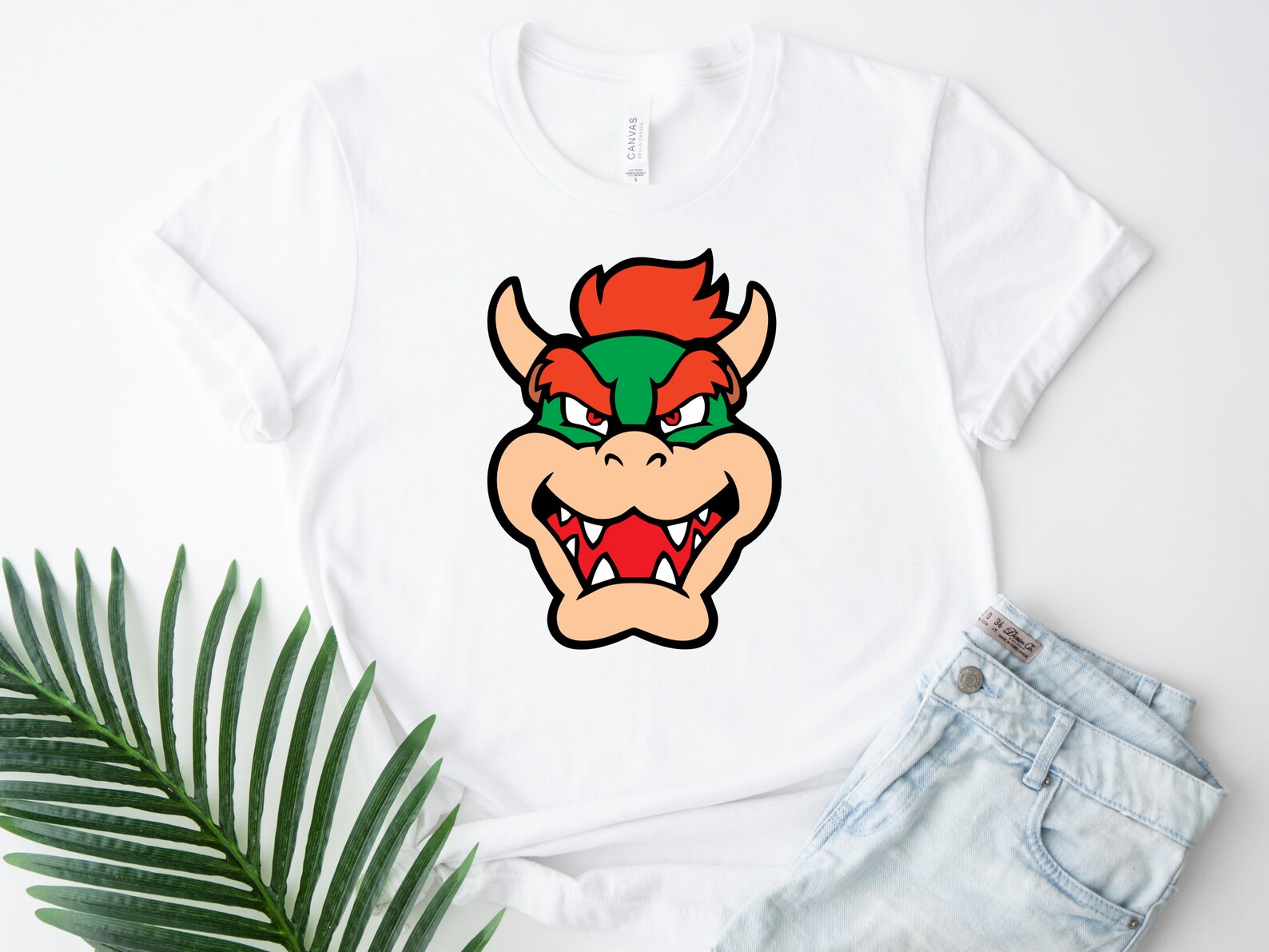 Bowser Head T-shirt, Super Mario T-shirt, Birthday Gift for Gamer ...