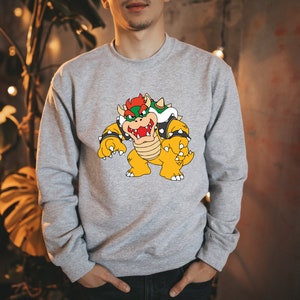 Bowser Sweatshirt, Super Mario Hoodie, Birthday Gift, Super Mario ...