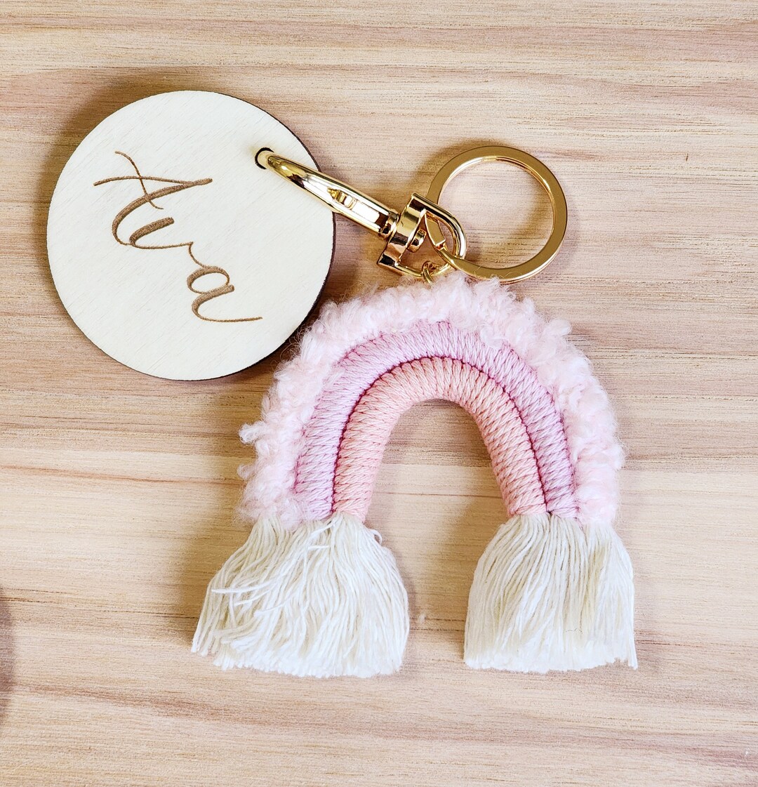 Rainbow Keychains | Backpack Charms | Diaper Bag Keychain | Laser ...