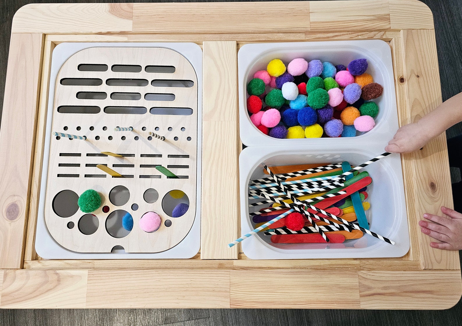 FLISAT Assorted Shapes Insert - Montessori - Insert Only - Wooden ...