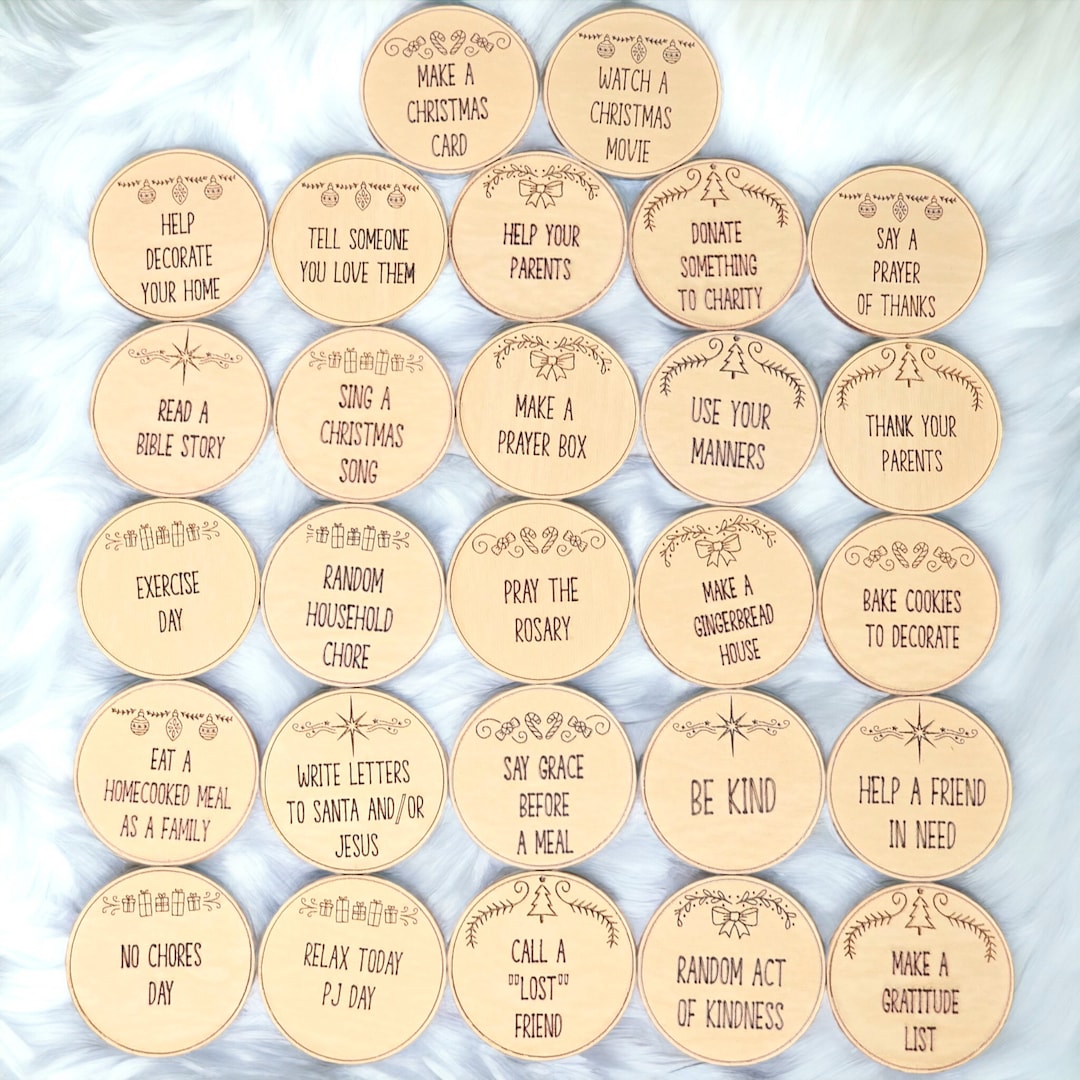 Custom Advent Tokens | Christmas Activity Tokens | Christmas Fun for ...