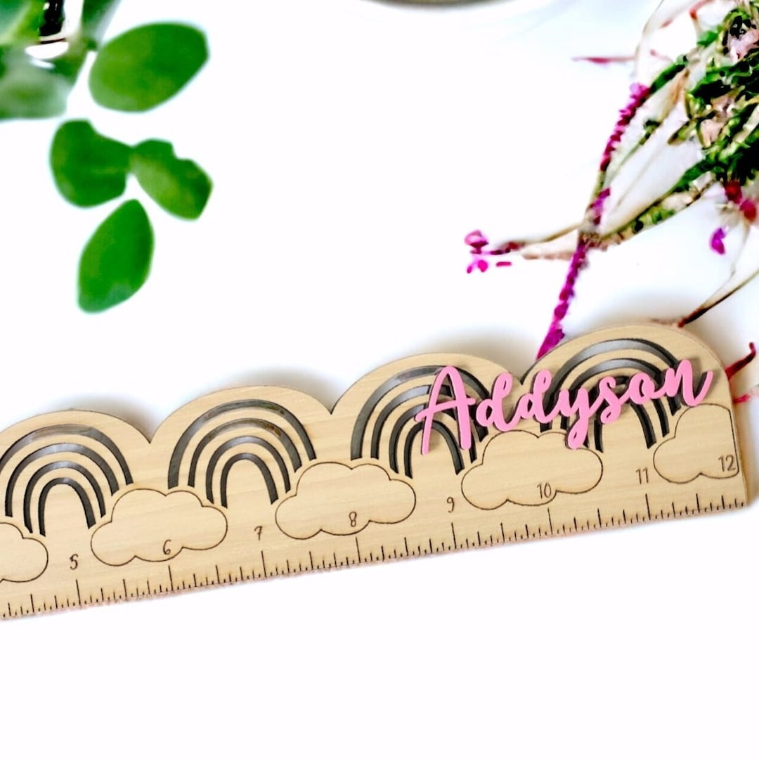 3D Rainbow Ruler | Personalized | Back to School | Laser Engraving ...