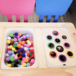 FLISAT Color Sorting Insert: Montessori Sensory Bin, IKEA Table - Etsy