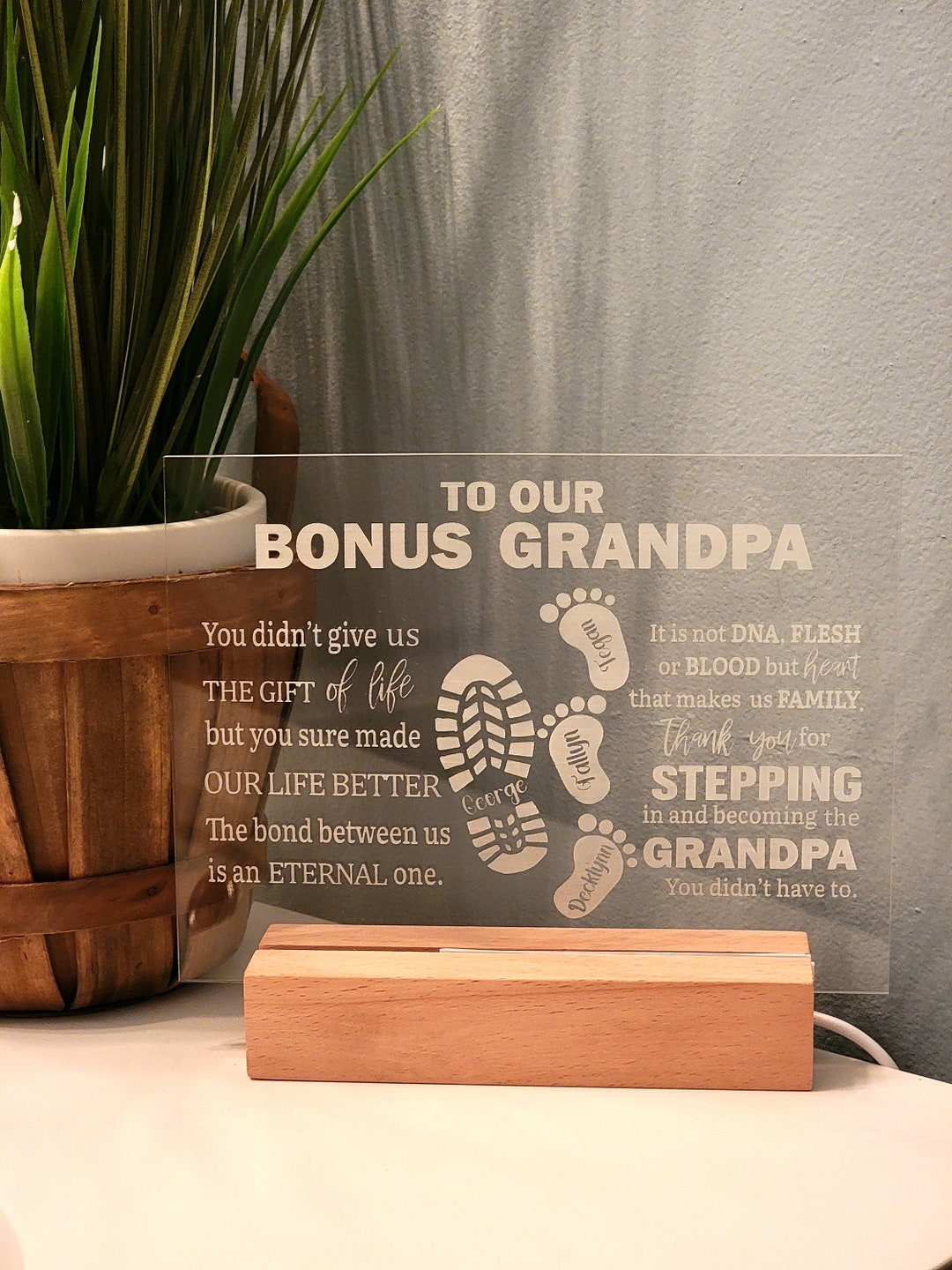 To My Bonus Dad | Bonus Grandpa | Step Dad Gift | Father's Day | Custom ...