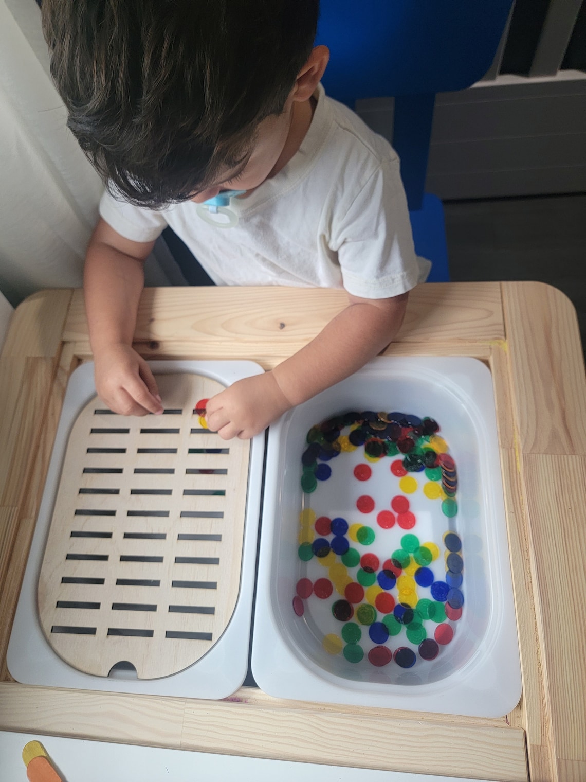 Wood Slot Insert for IKEA Flisat Table | Small Insert for Trofast Bin ...