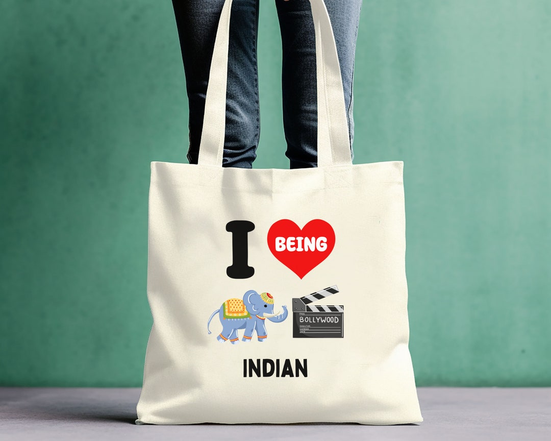 Canvas Tote Bag Gift Travel Bag Proud to Be Indian - Etsy